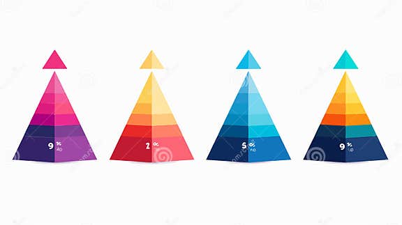 Professional Infographic Set with Pyramid Charts for Data Visualization ...