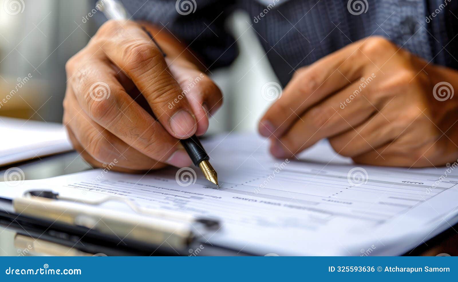 Professional Inspector Checking Off Points On Checklist During House ...