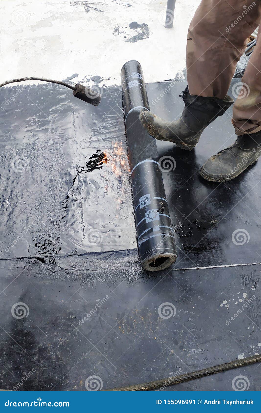 Professional Installation of Waterproofing on the Concrete Foundation ...