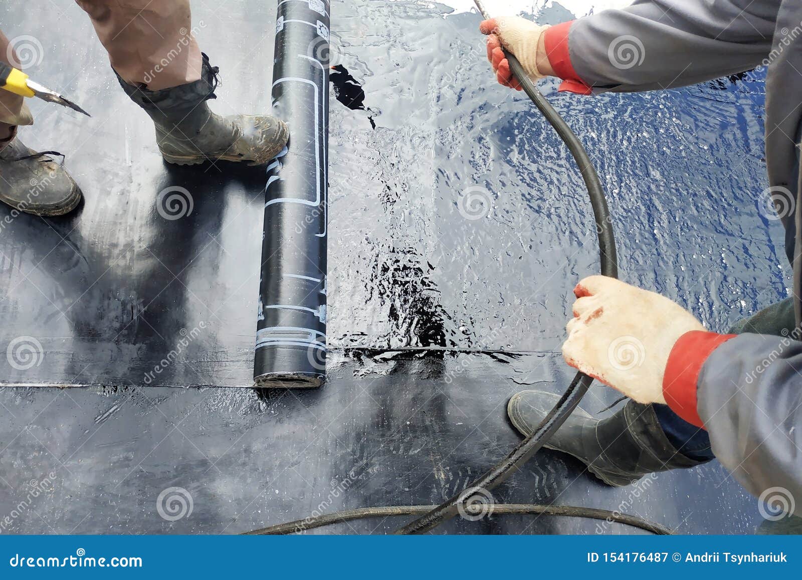 Professional Installation of Waterproofing on the Concrete Foundation ...