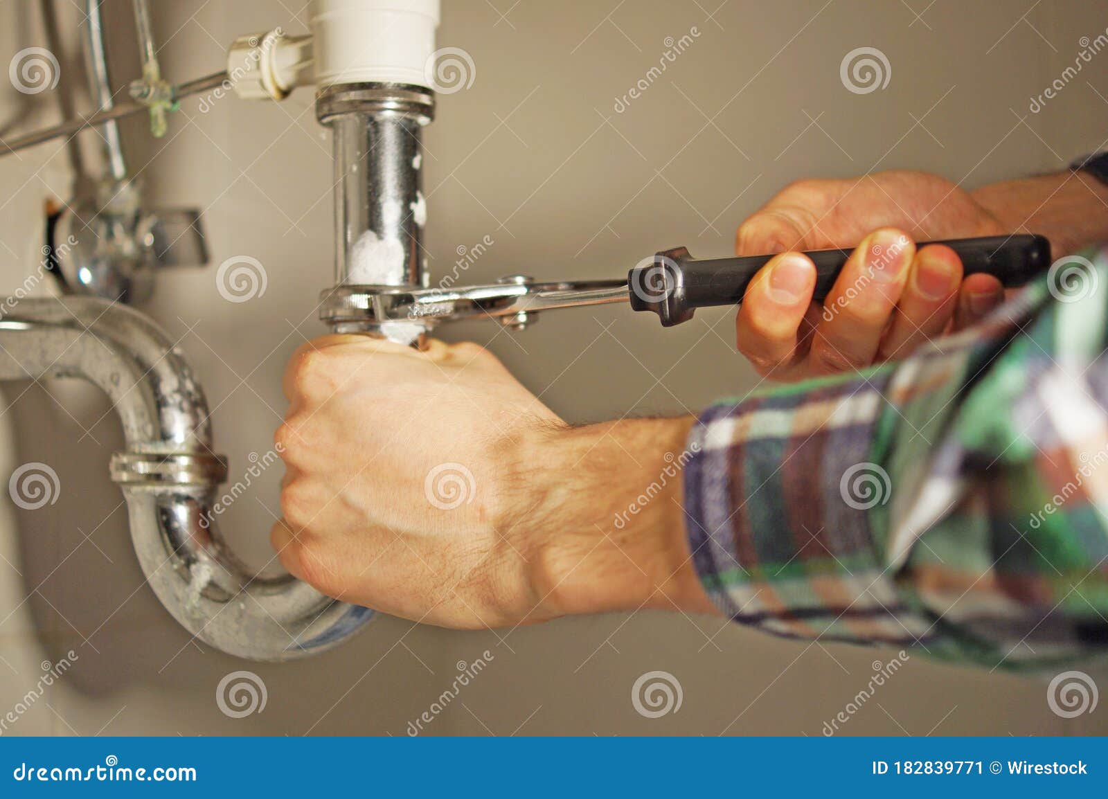 Plumbing repair service stock image. Image of flow, liquid - 182839771