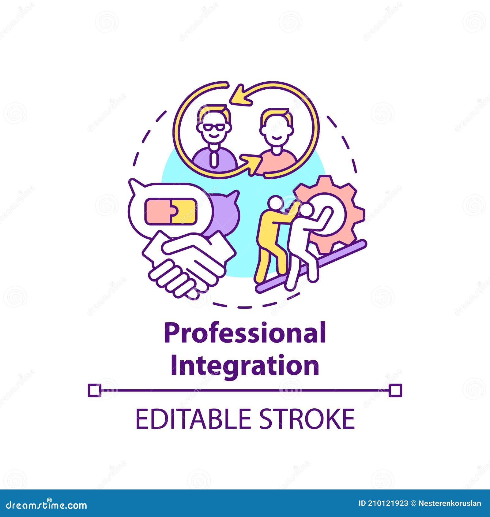 Professional Integration Concept Icon Stock Vector - Illustration of ...