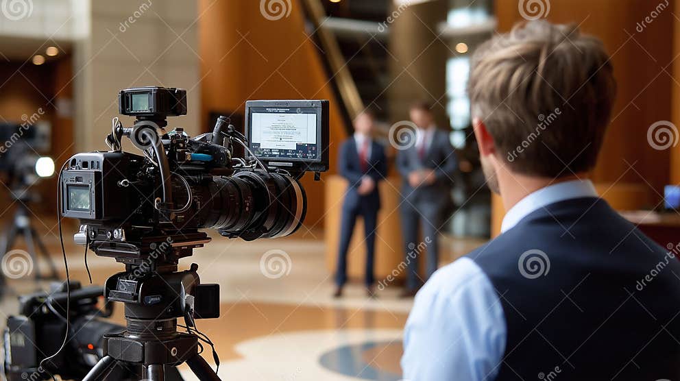 Professional Interview Taking Place in a Modern Office Setting with a ...
