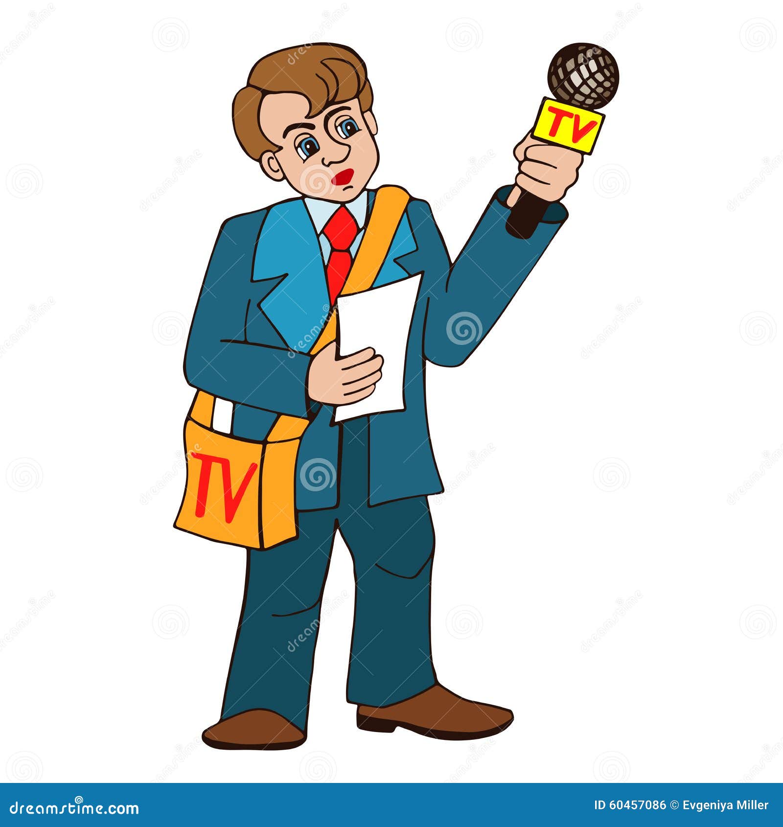 Professional Journalists Characters Set, Male Amd Female Reporters With ...