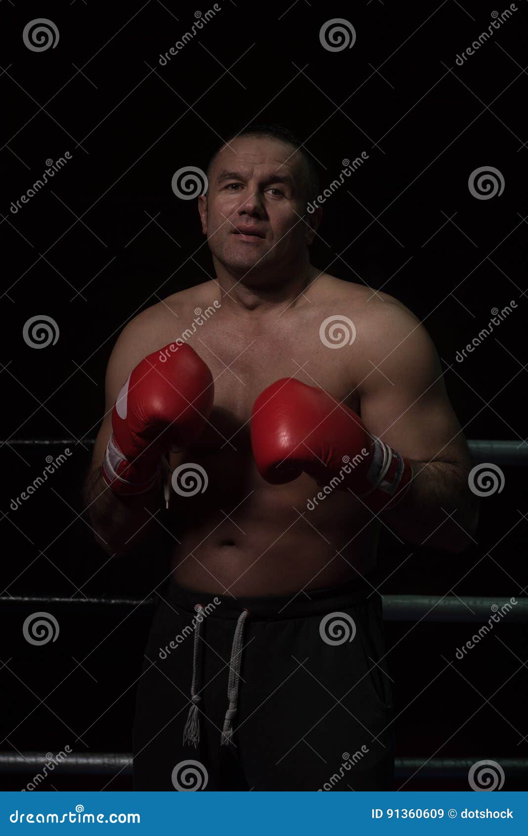 Professional Kickboxer in the Training Ring Stock Image - Image of ...