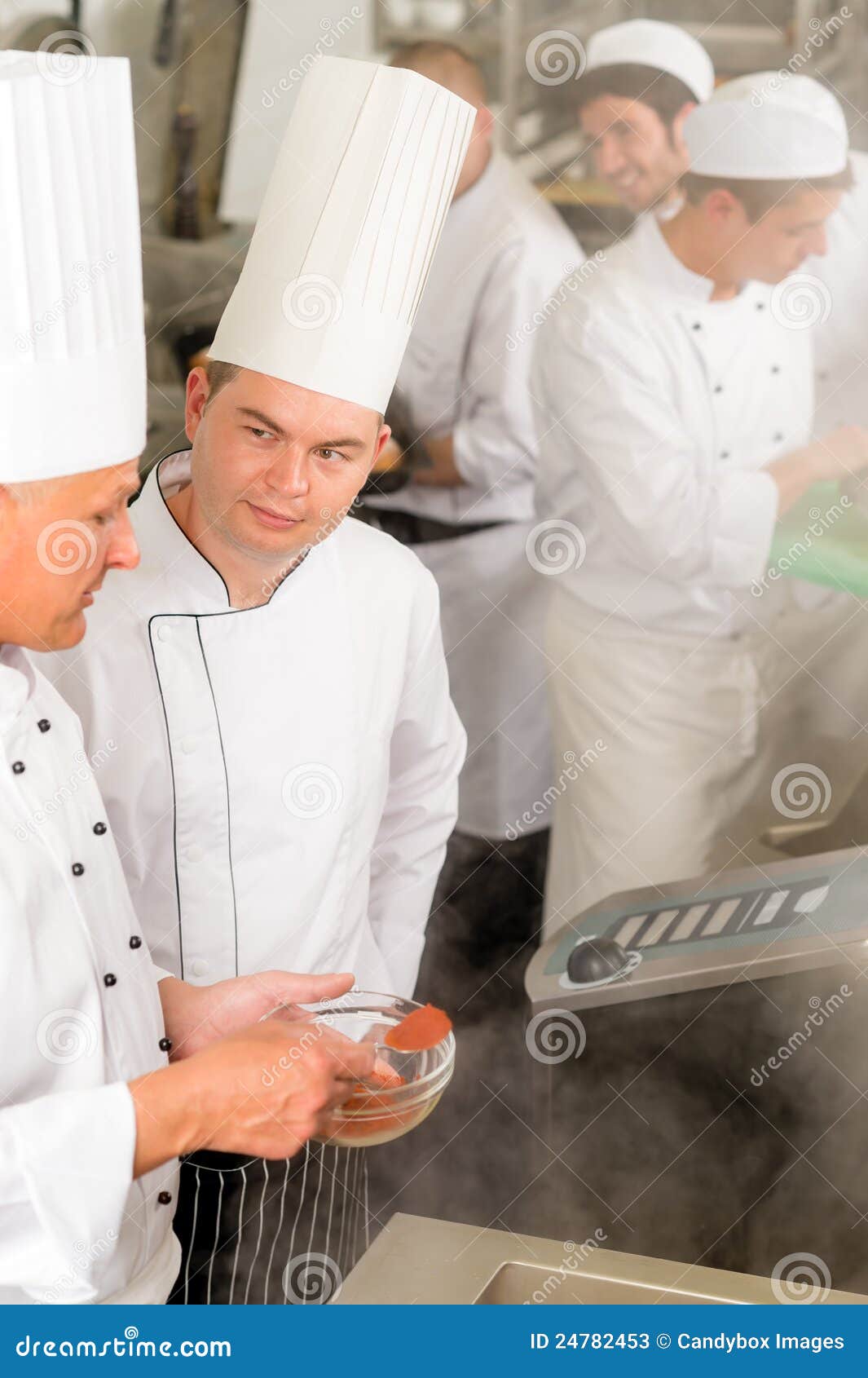 Professional Kitchen Chef Cook Add Spice Food Stock Image - Image of ...