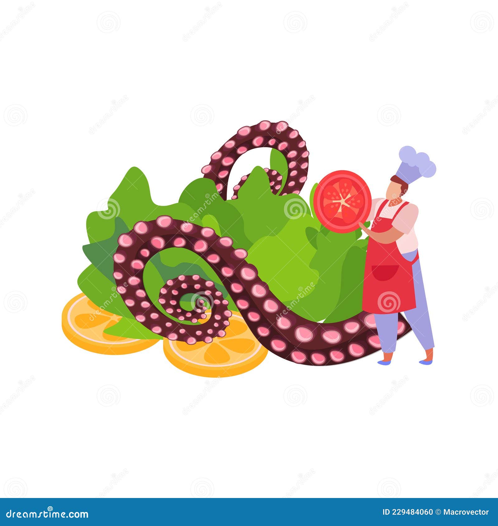 Professional Kitchen Isometric Flowchart Vector Illustration ...