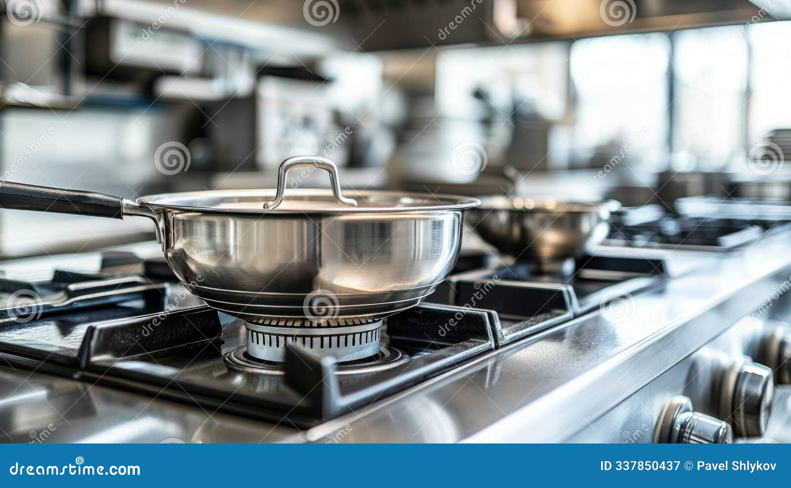 Professional Kitchen in Restaurant. Modern Equipment and Devices Stock ...