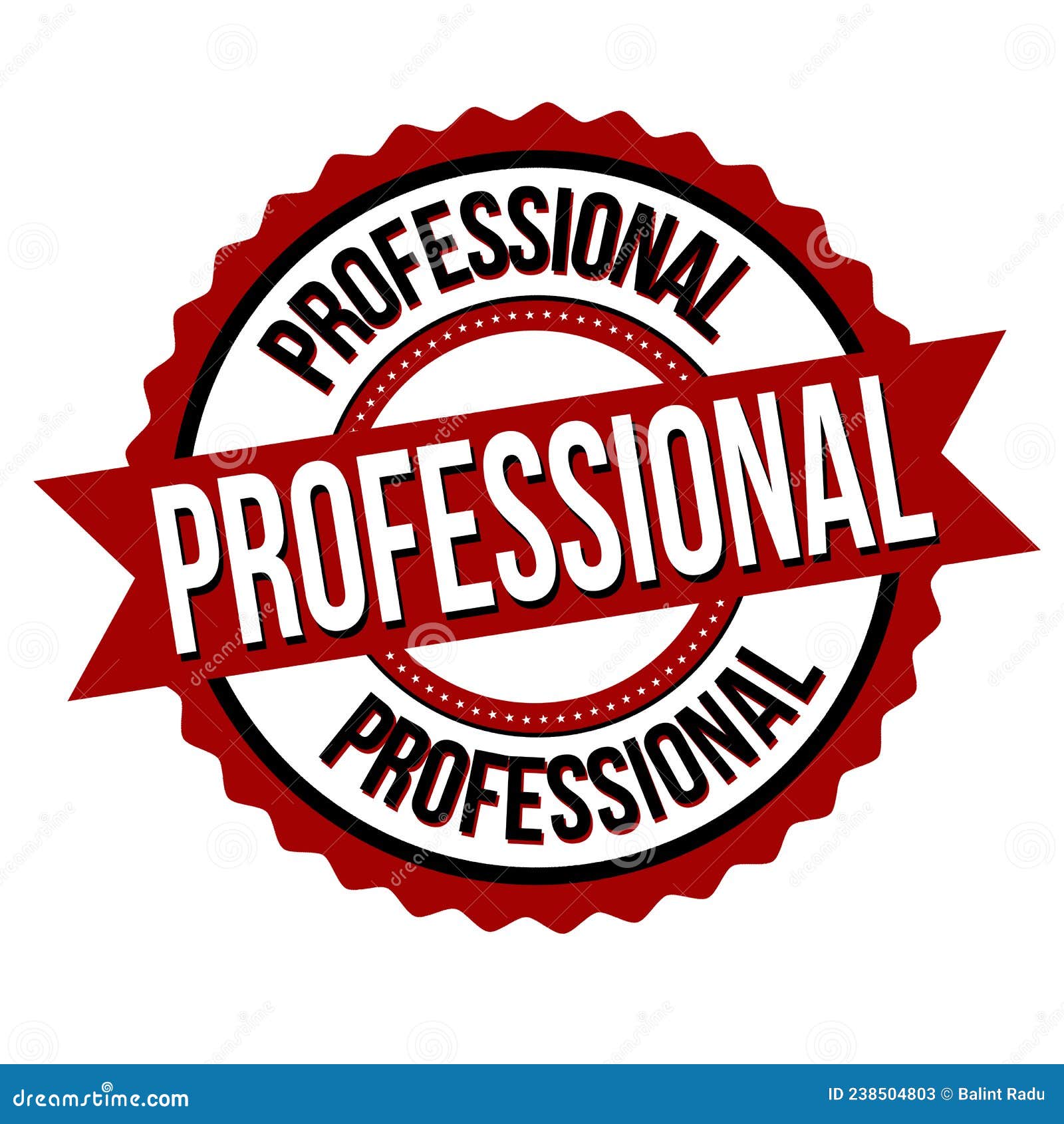 Professional Label or Sticker Stock Vector - Illustration of promotion ...