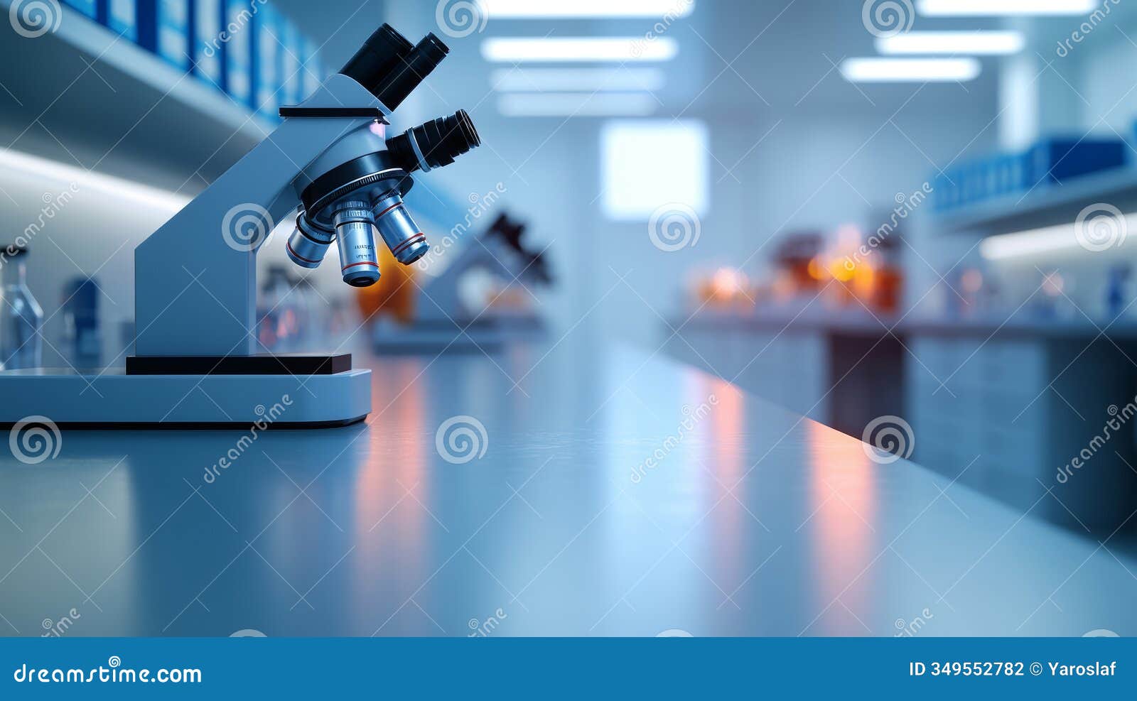 Professional Laboratory Microscope Ready for Fluorescence Imaging, with ...