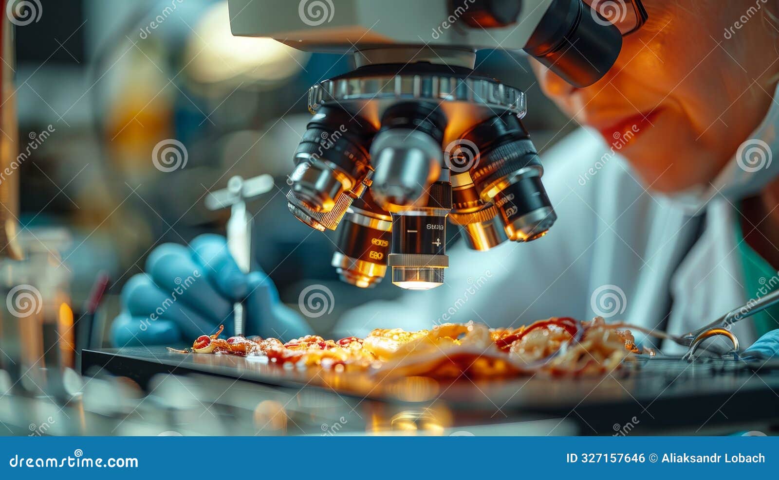 Professional Laboratory Microscope with Stereo Eyepiece in the ...