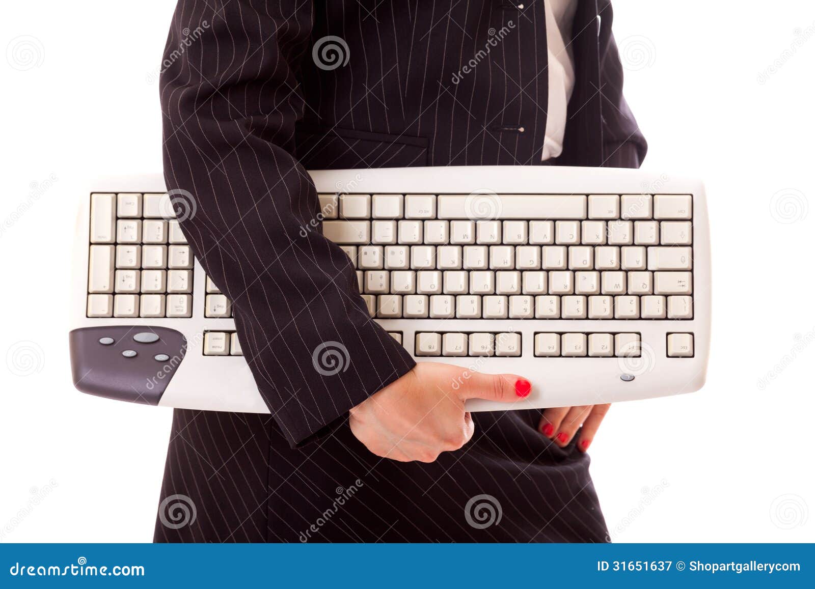 Professional Lady Holding Keyboard Stock Image - Image of business ...