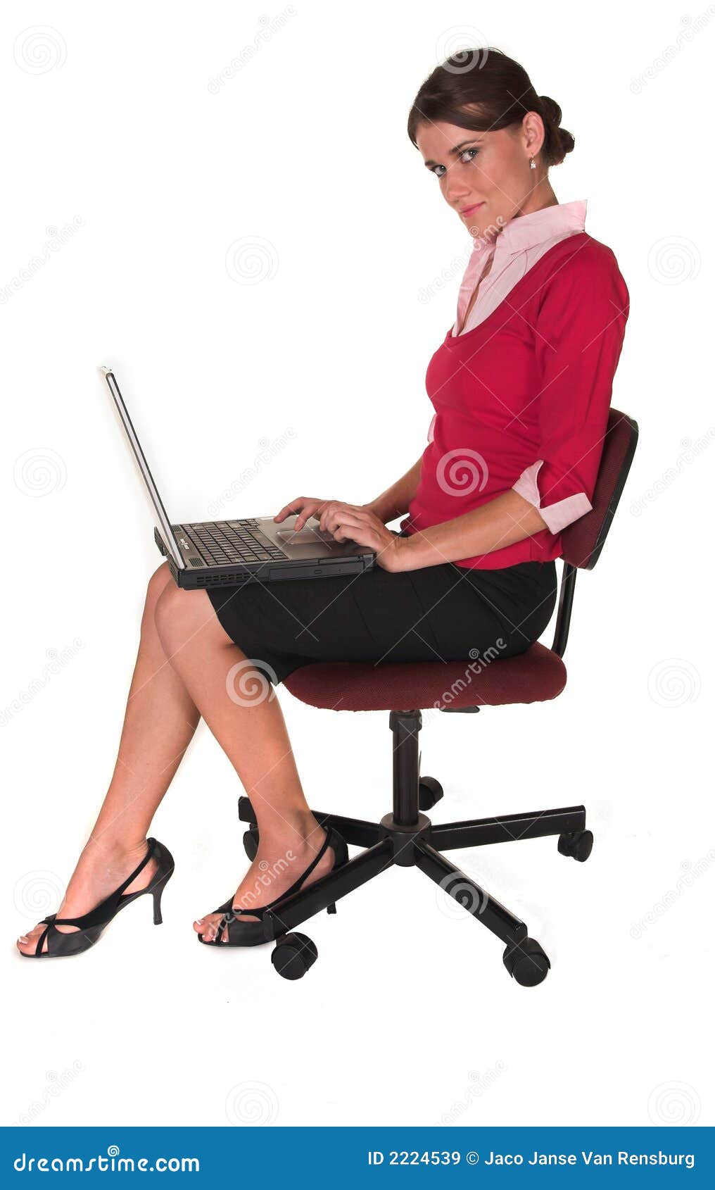 Professional lady typing stock image. Image of business - 2224539