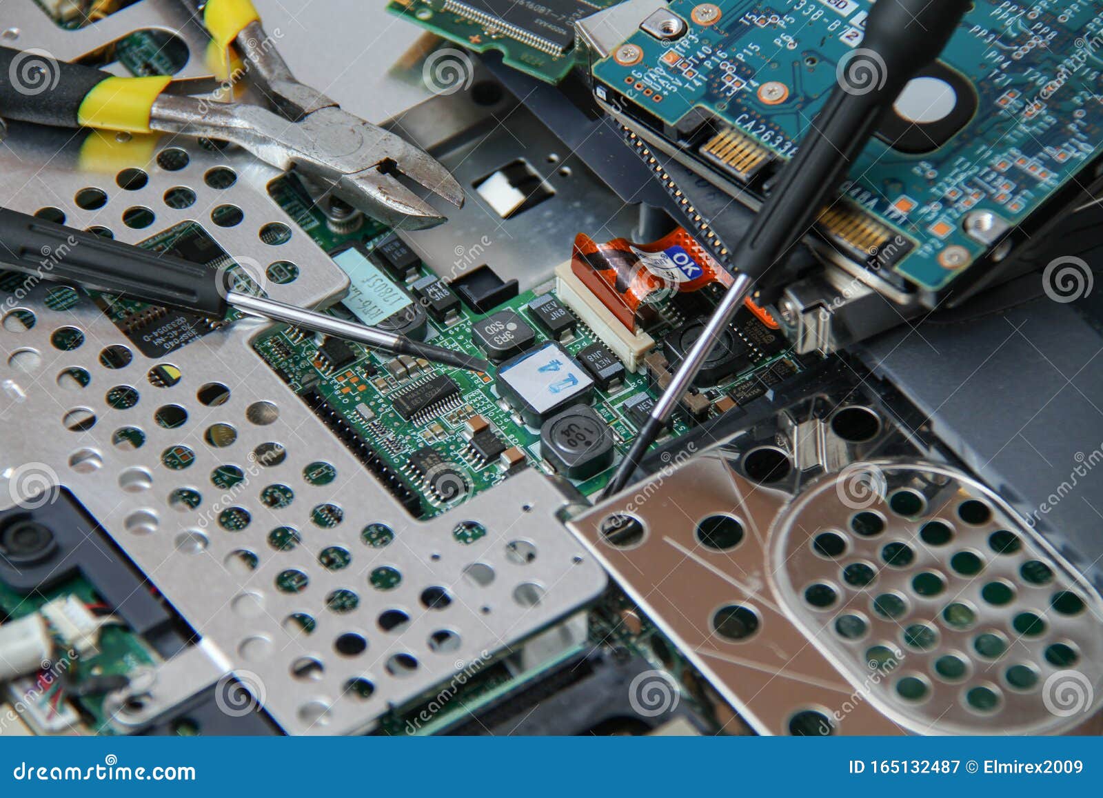 Professional laptop repair stock image. Image of repair - 165132487