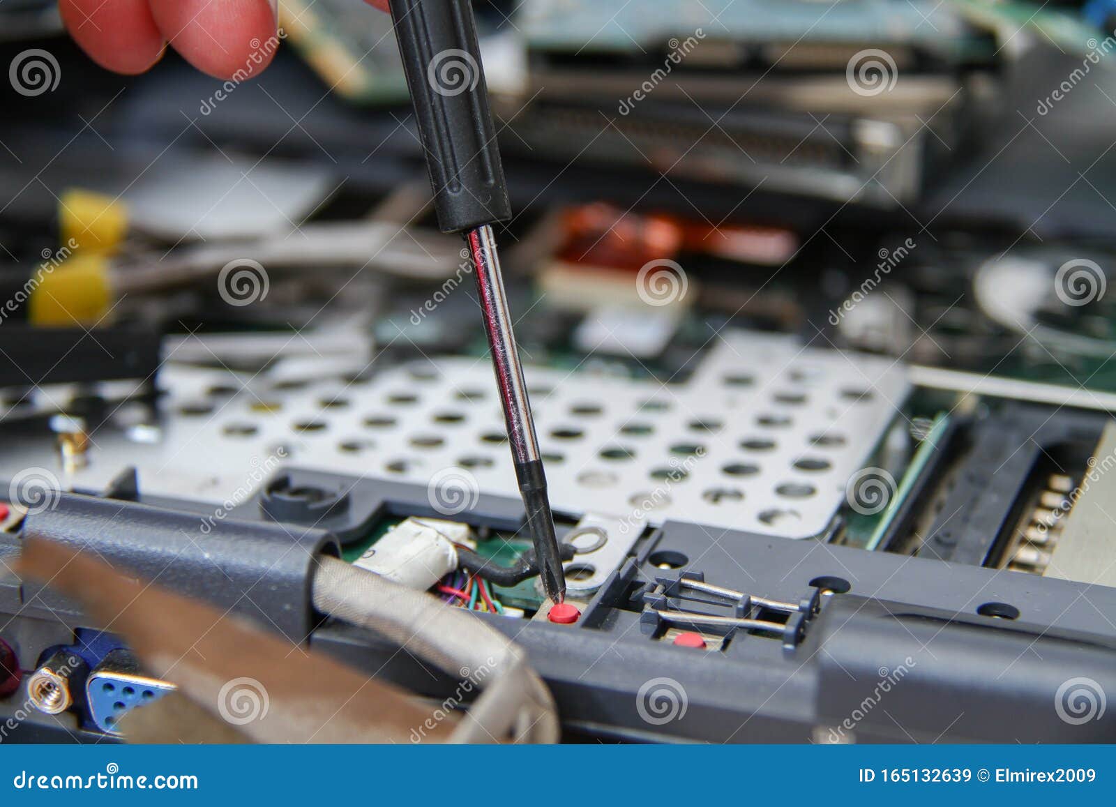 Professional laptop repair stock image. Image of hand - 165132639