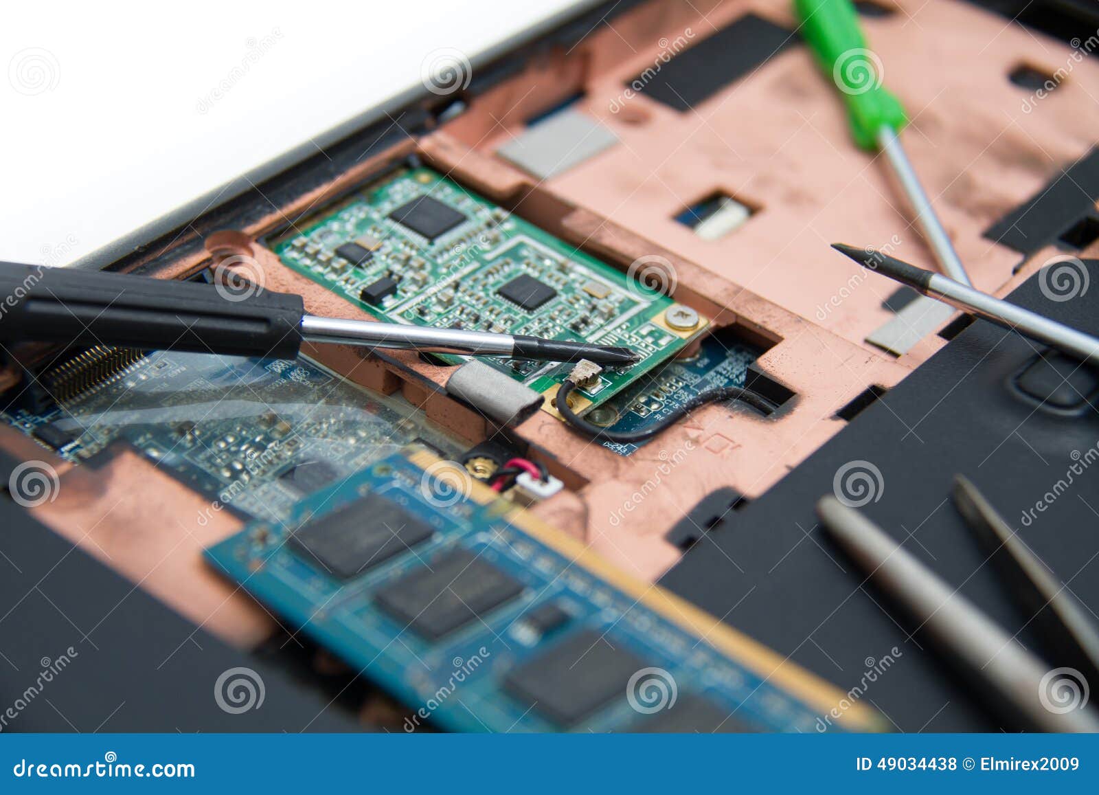 Professional laptop repair stock photo. Image of close - 49034438