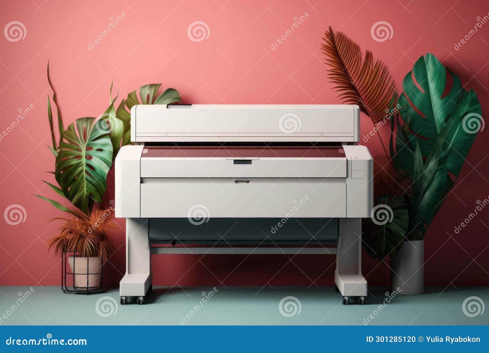 Professional Large Format Printer Mockup. Generate Ai Stock Photo ...