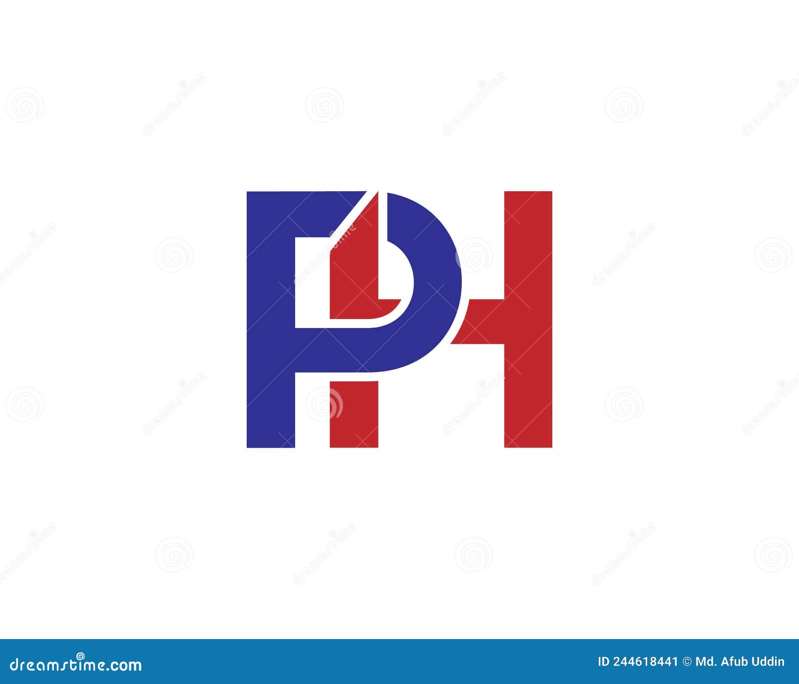 Professional Letters PH Logo Design Monogram Idea Concept Stock Vector ...