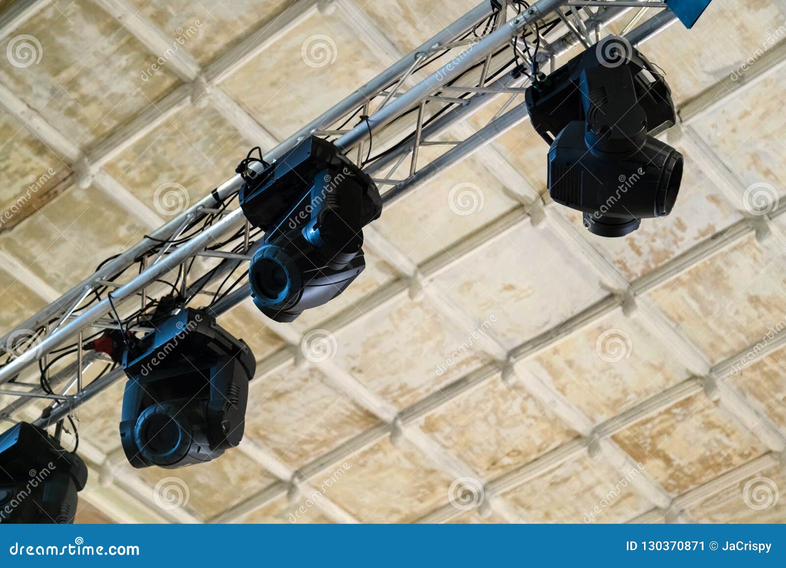 Professional Lighting Equipment for Stage Performances on the Ce Stock ...
