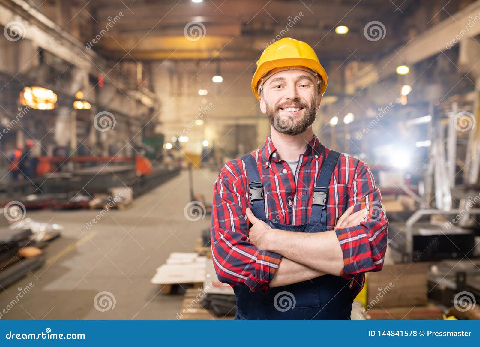 Professional Machinebuilder Stock Photo - Image of bearded, factory ...