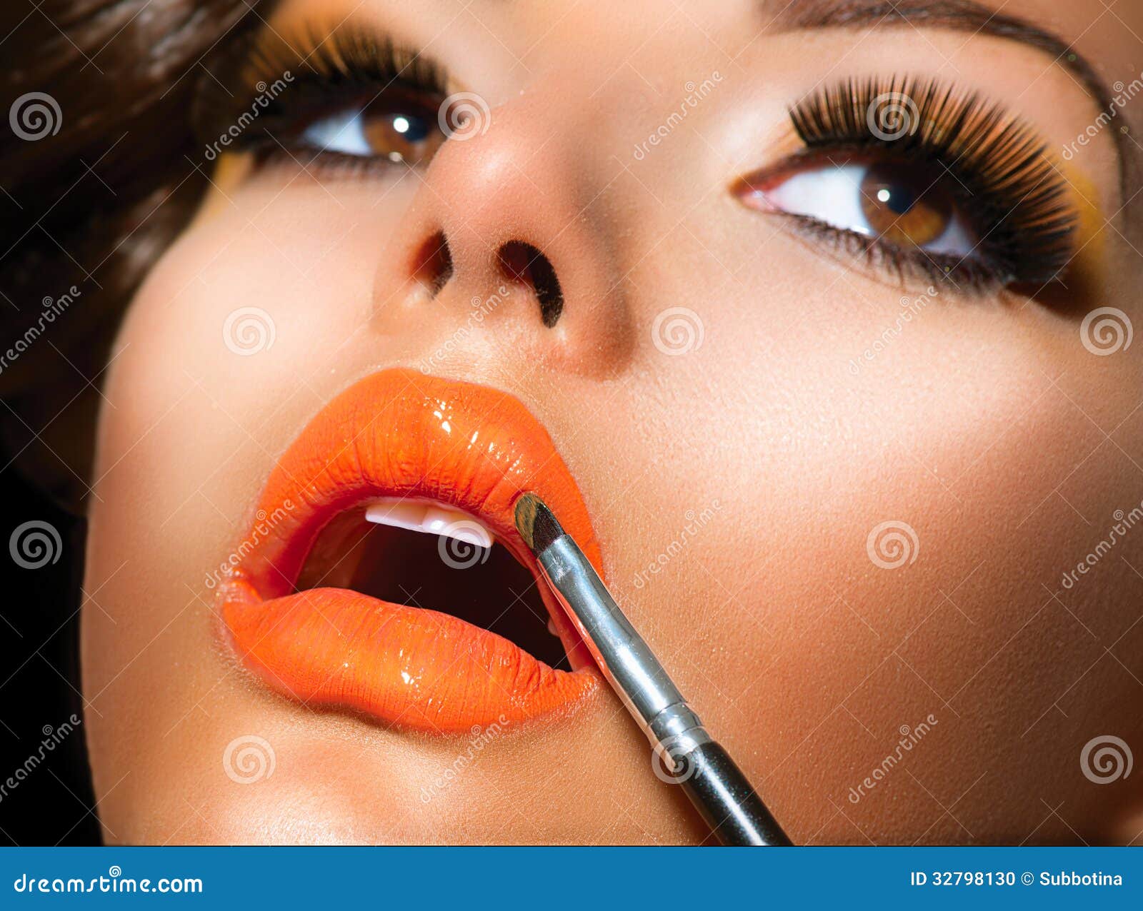 Professional Make-up Artist Doing Young Man Makeup In Studio. Make-up ...