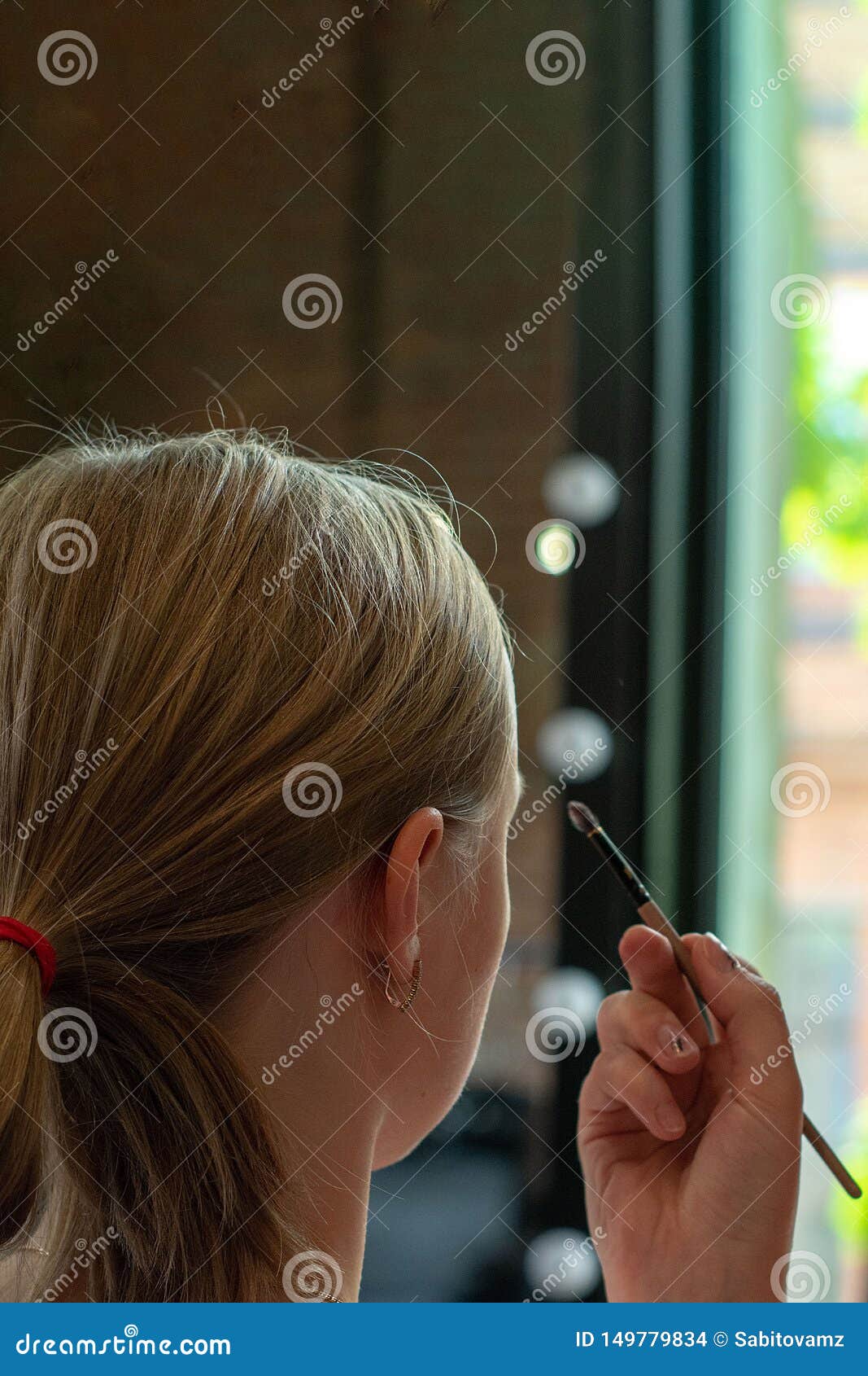 Professional Make Up Artist Doing Make Up in Beauty Salon Stock Photo ... Professional Make Up Artist Doing Make Up in Beauty Salon Stock Photo ...