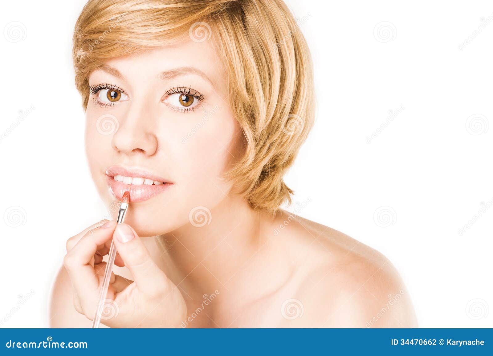 Professional Make-up. Studio Stock Photo - Image of isolated, female ...