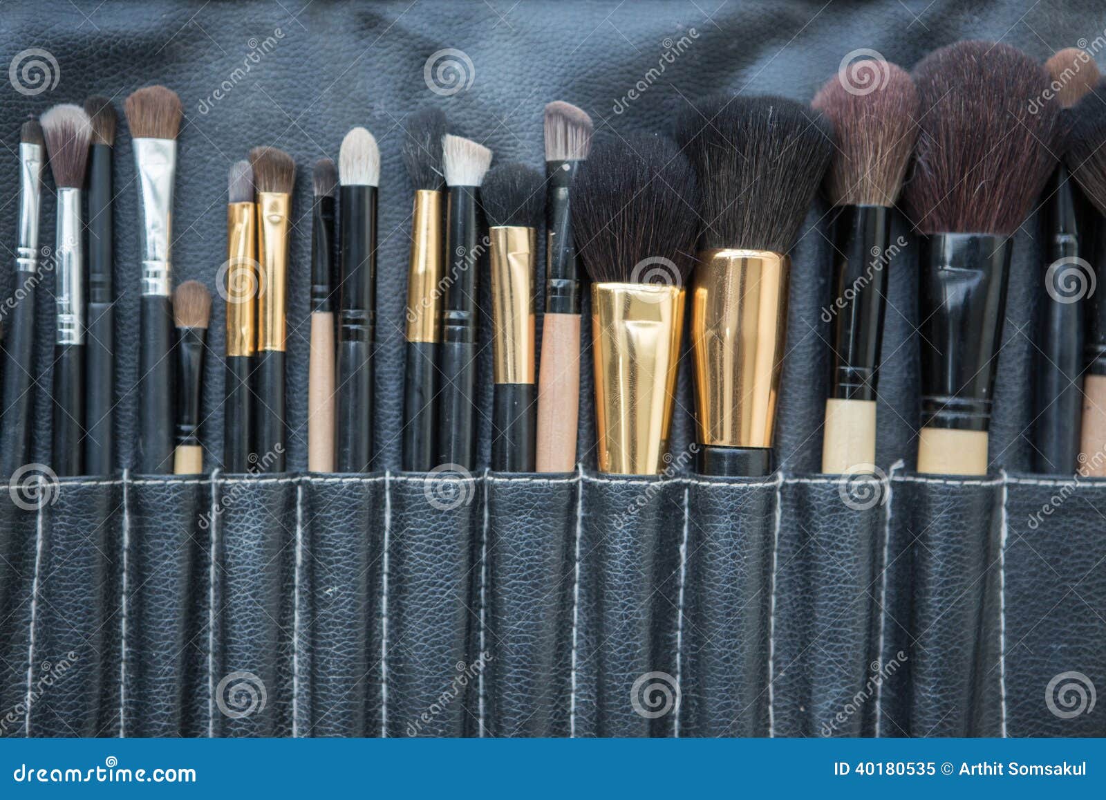Professional Makeup Brushes Stock Image - Image of cosmetics, medium ...