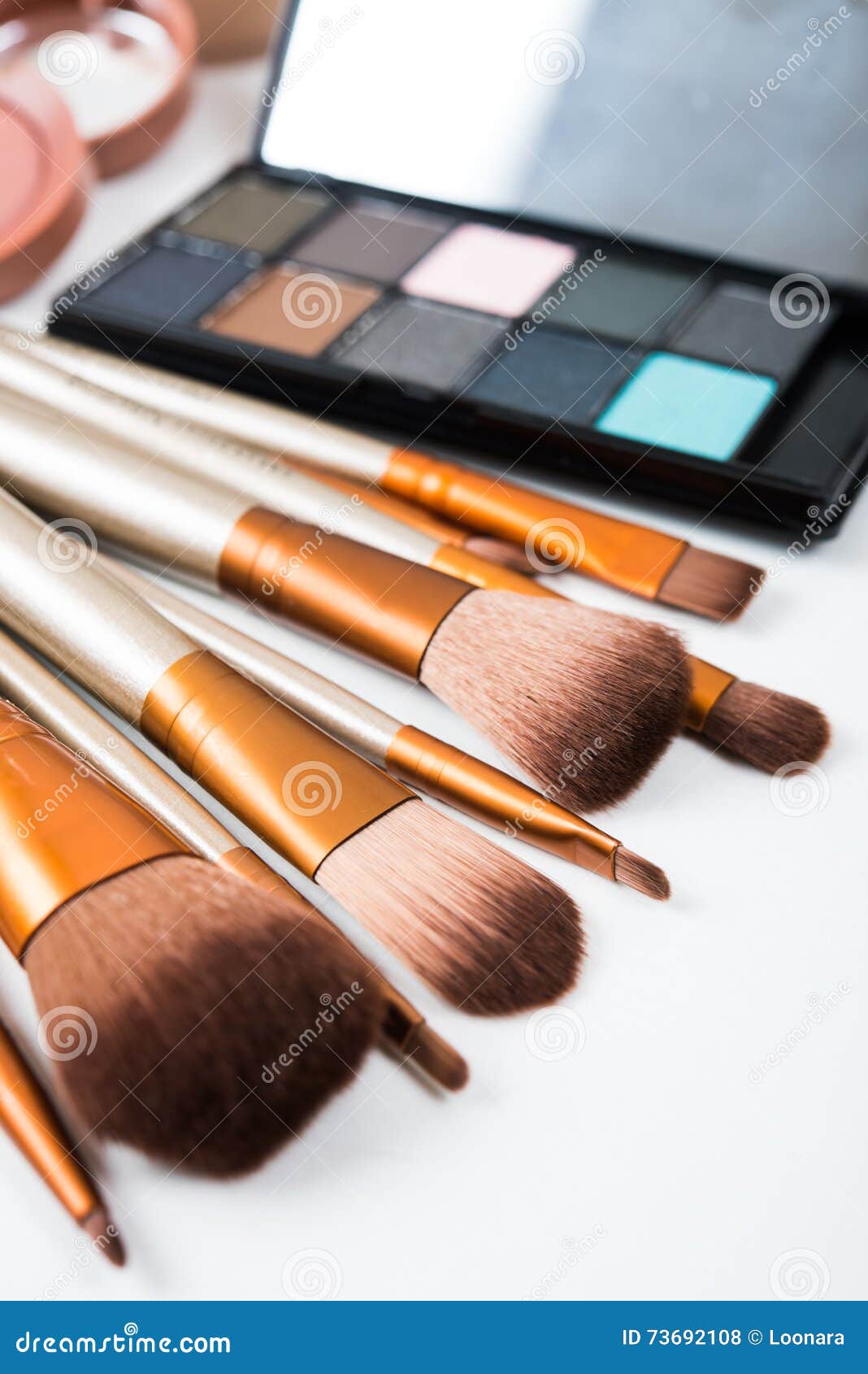 Professional Makeup Brushes and Tools, Make-up Products Set Stock Photo ...
