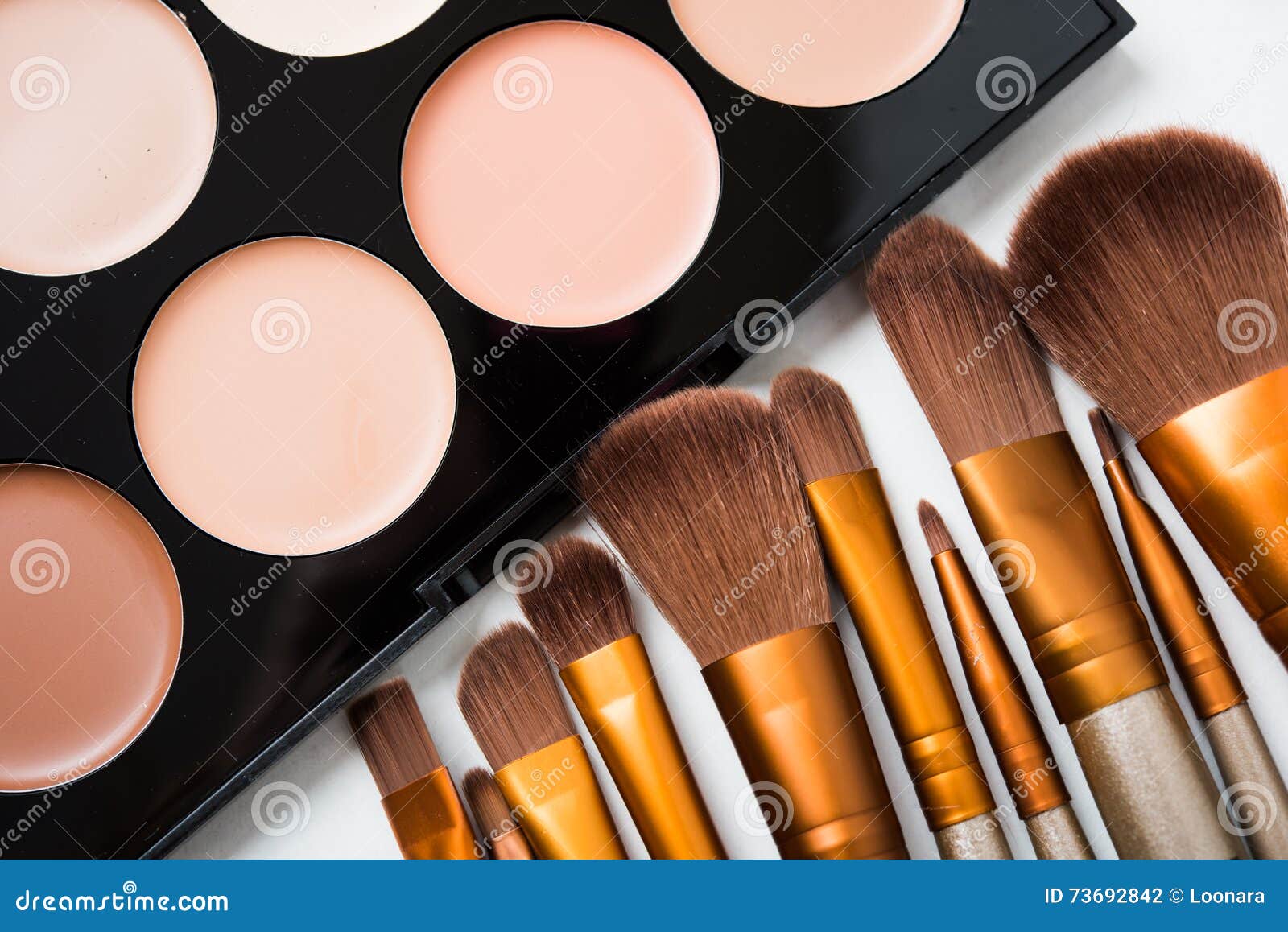 Professional Makeup Brushes and Tools, Make-up Products Set Stock Photo ...
