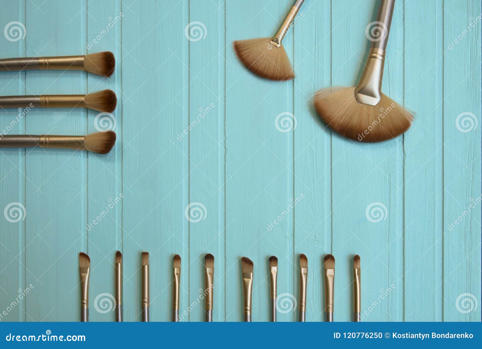 Make Up Products. Brushes and Tools for Woman Stock Photo - Image of ...