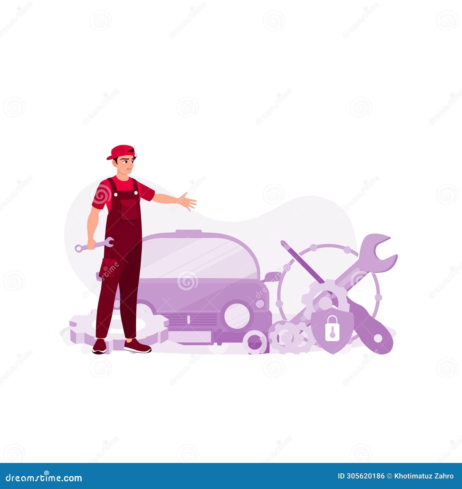 A Professional Male Mechanic with Overall Repairing Problems in Cars ...