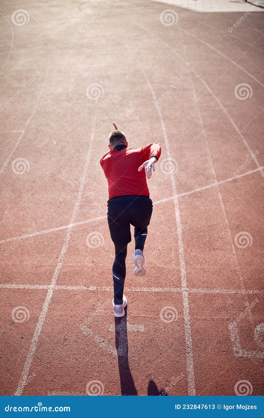Professional Male Runner Having a Training Stock Image - Image of ...