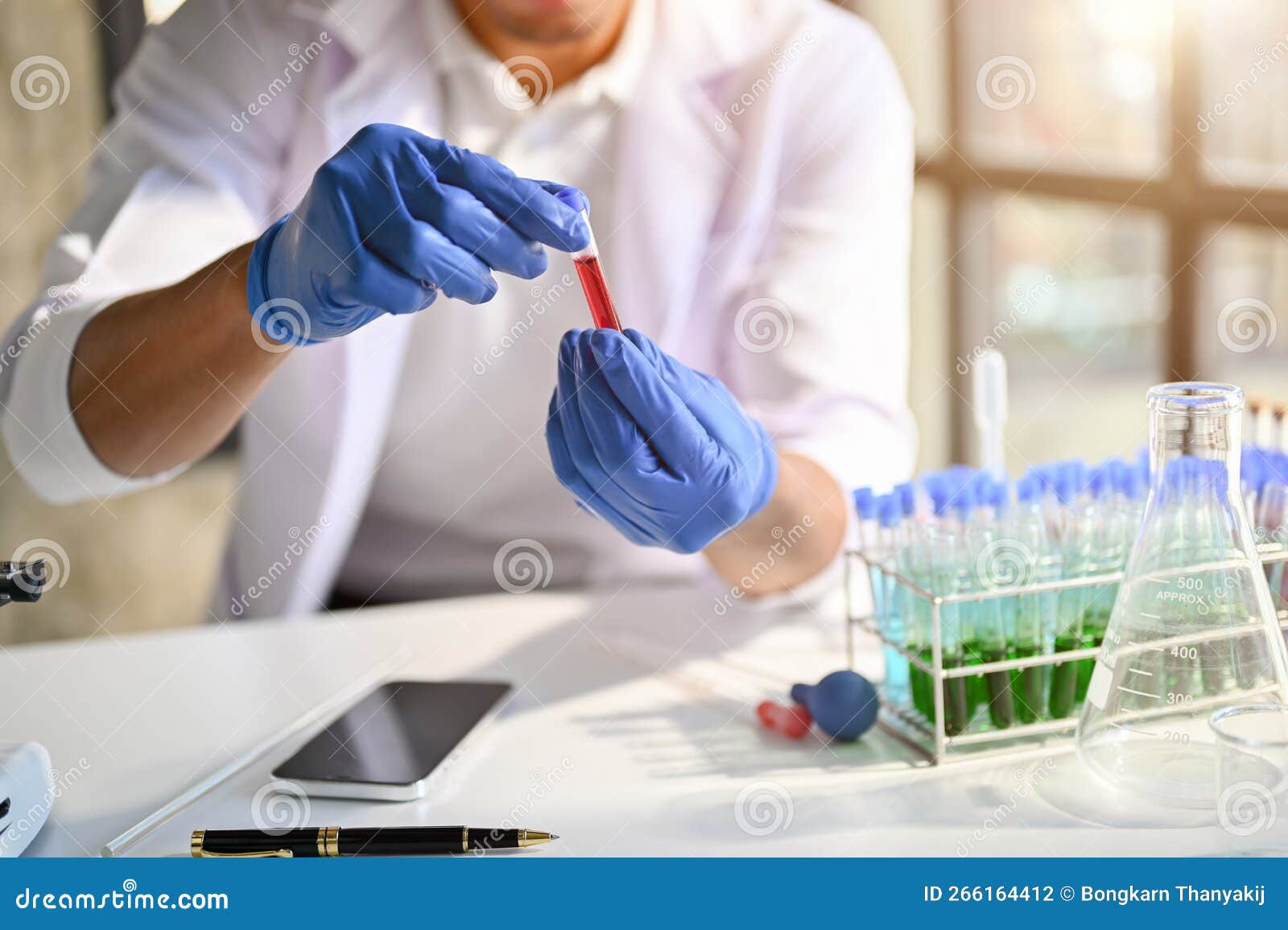 Professional Male Scientist or Chemist Working in the Forensic Science ...