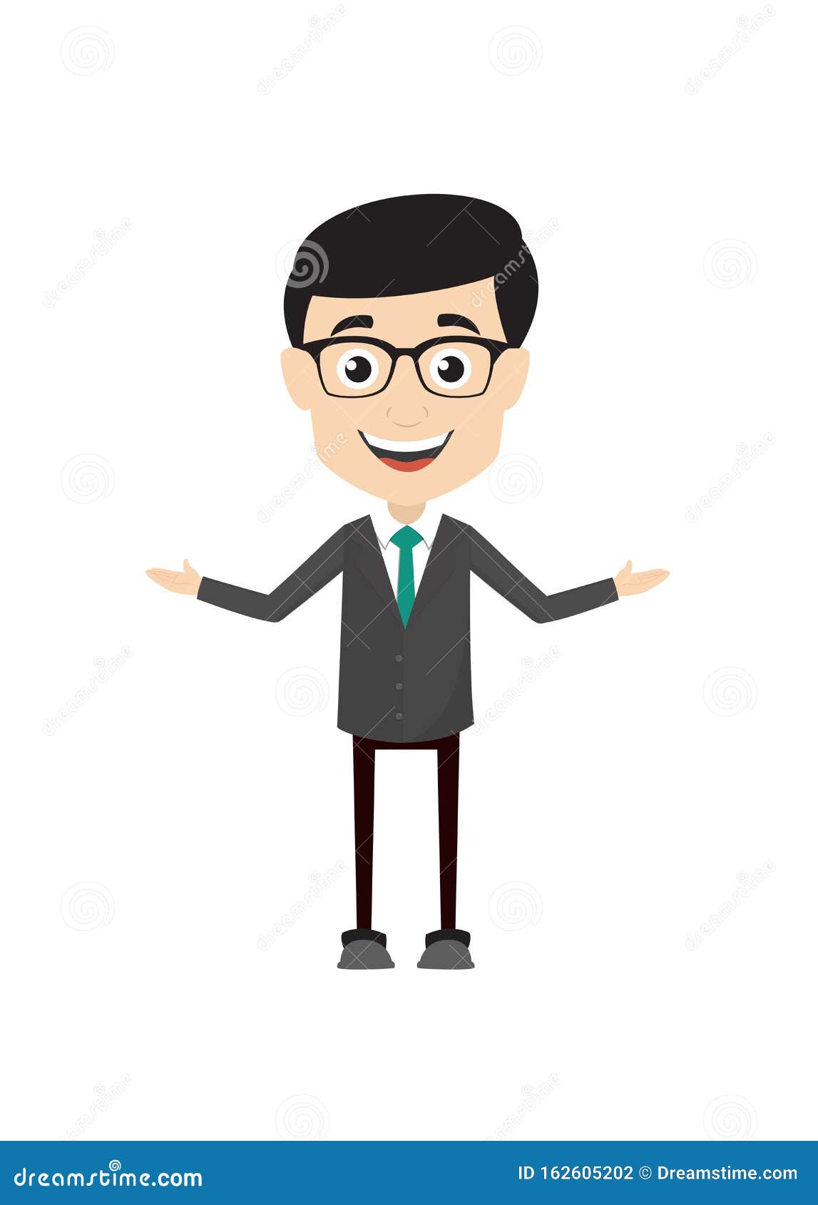 Professional Male - Standing in Presenting Pose Stock Vector ...