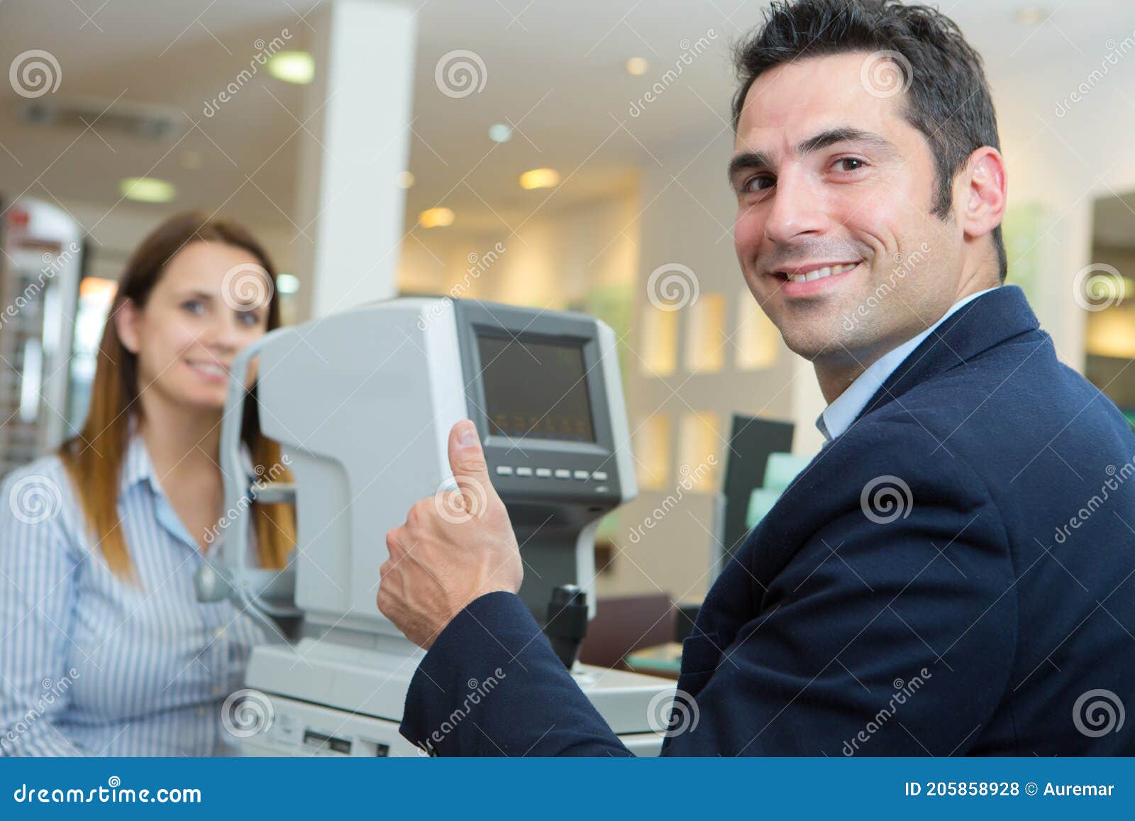 Professional Man during Eye Test Stock Photo - Image of doctor, indoors ...