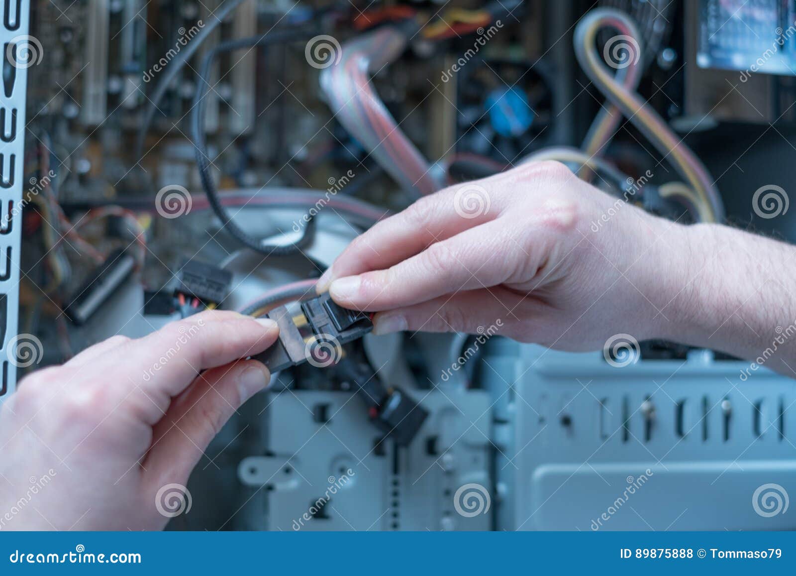 Professional Man Repairing and Assembling a Computer Stock Photo ...