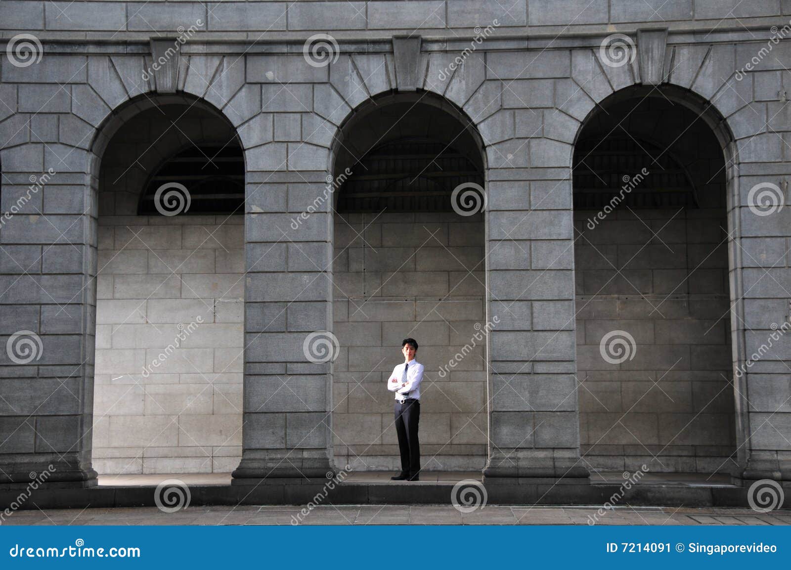 Professional Man Standing among Arches Stock Image - Image of assistant ...