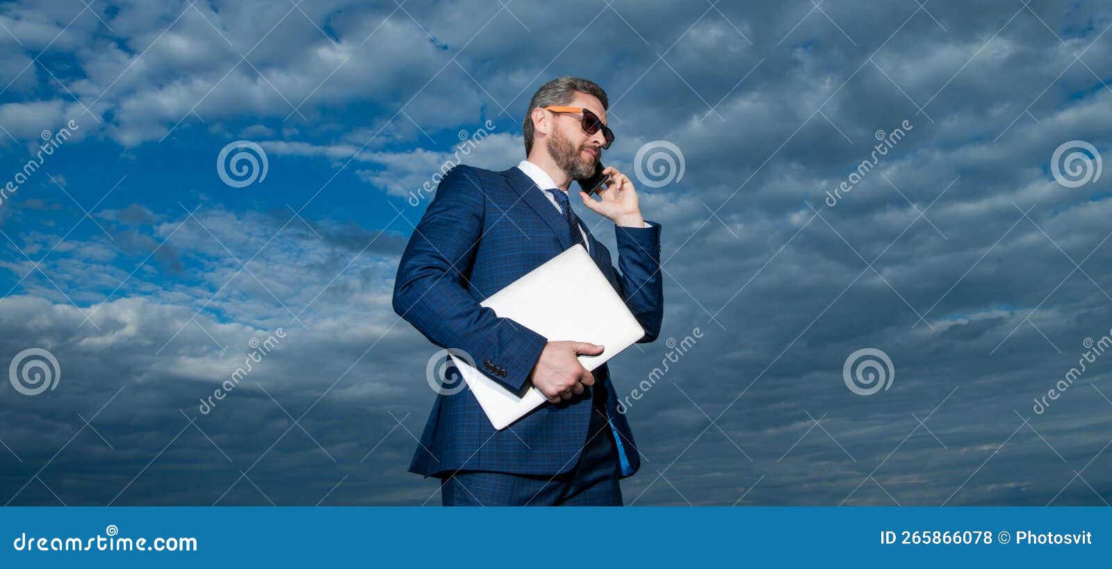 Professional Man Talking on Mobile Phone. Successful Boss Having Mobile ...