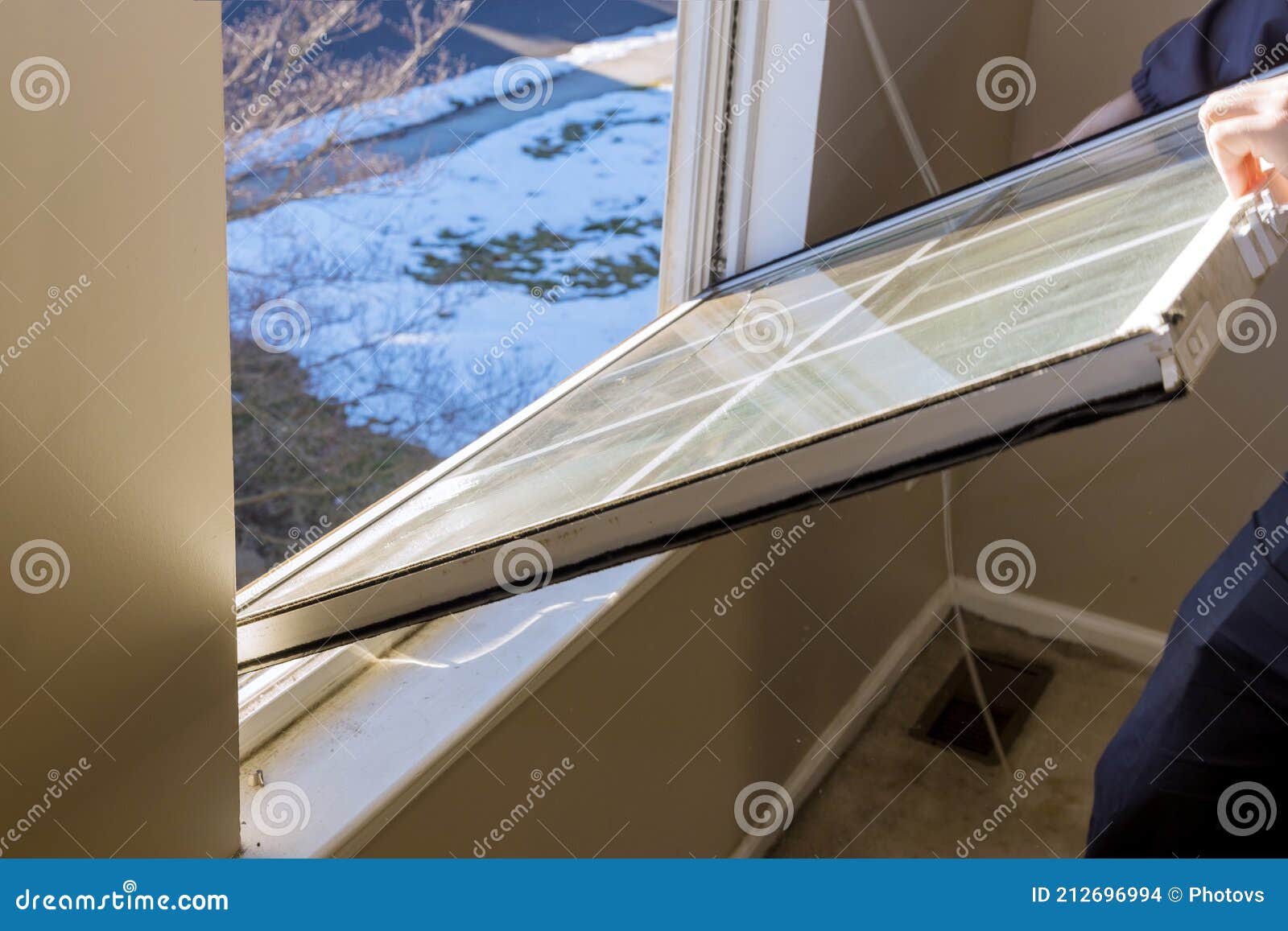 Professional Master for Removed Break Window in House during Home ...