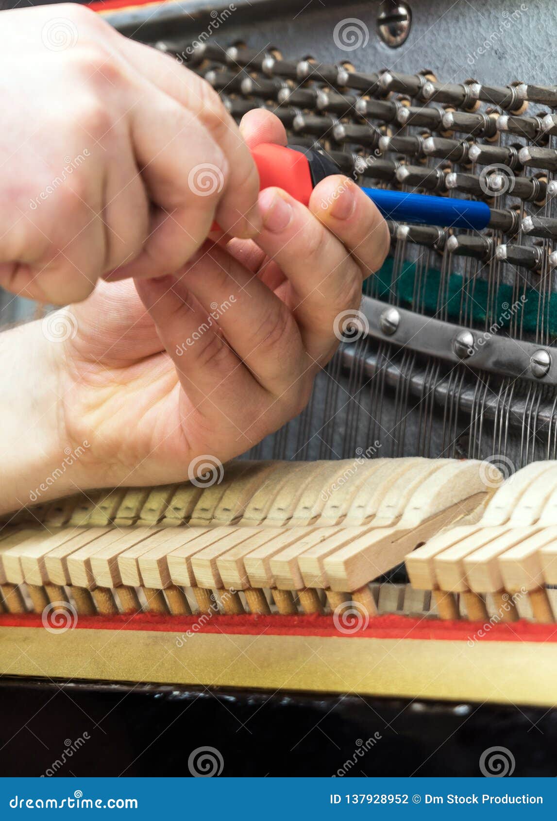 Professional Master Tuning the Piano Stock Photo - Image of music ...