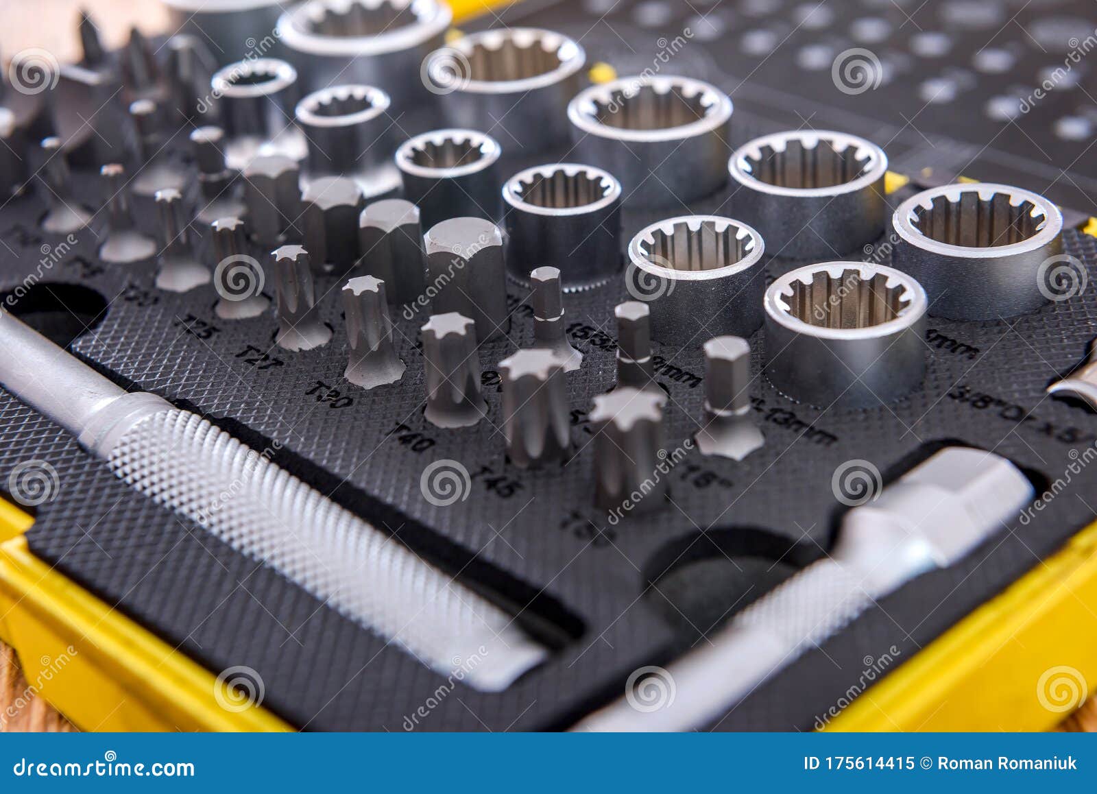 Professional Mechanic Tool Set in Case Close Up Stock Image - Image of ...