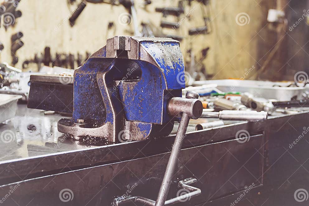 Professional Mechanic Using Different Tools for Working in Auto Repair ...