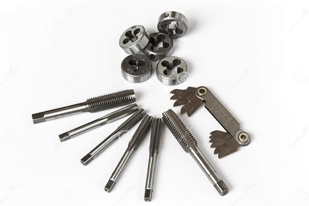Professional Mechanical Hand Tool Set . Tap and Die Nuts for Metal Work ...