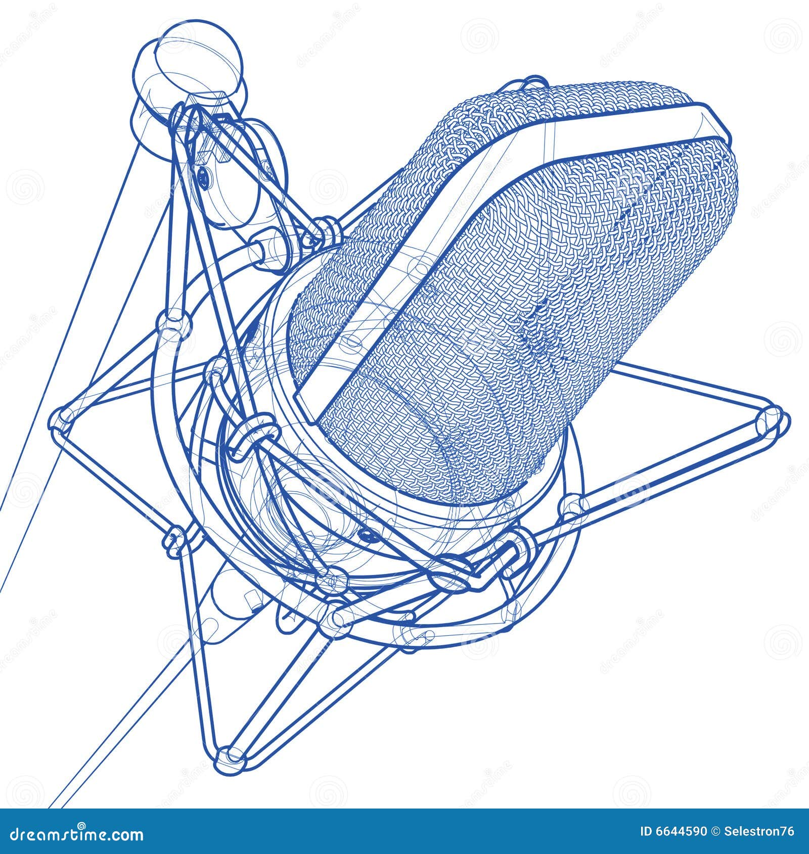 Professional microphone stock illustration. Illustration of disco - 6644590