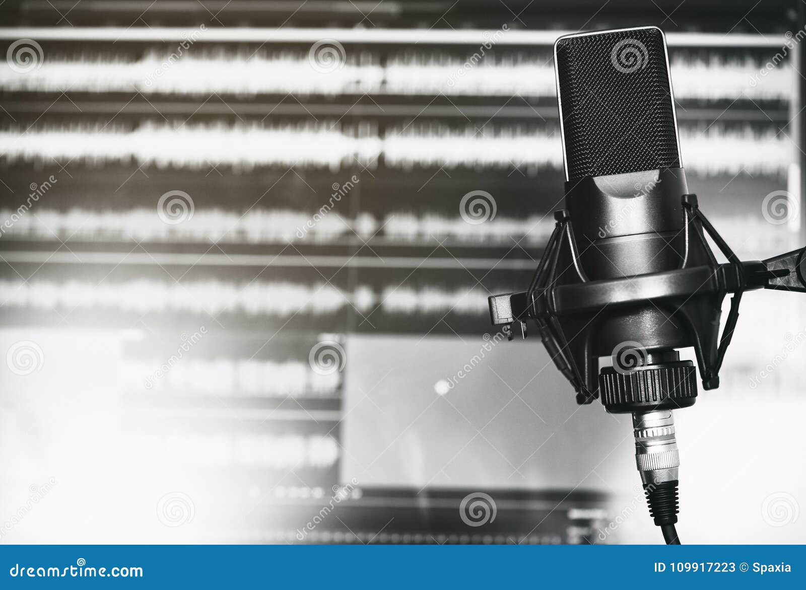 Professional Microphone in a Recording Studio Stock Image - Image of ...