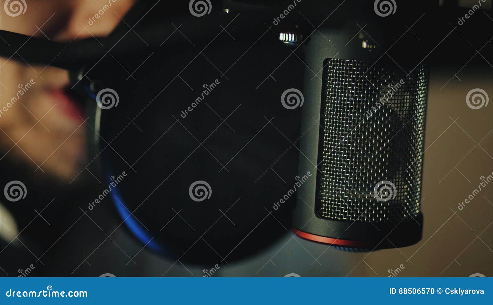 Professional Microphone in Recording Studio. Stock Photo - Image of ...