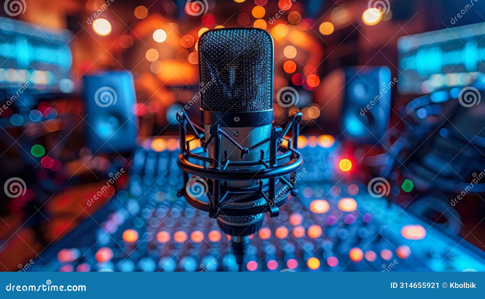 Professional Microphone in Recording Studio, Voice-overs and Recorders ...