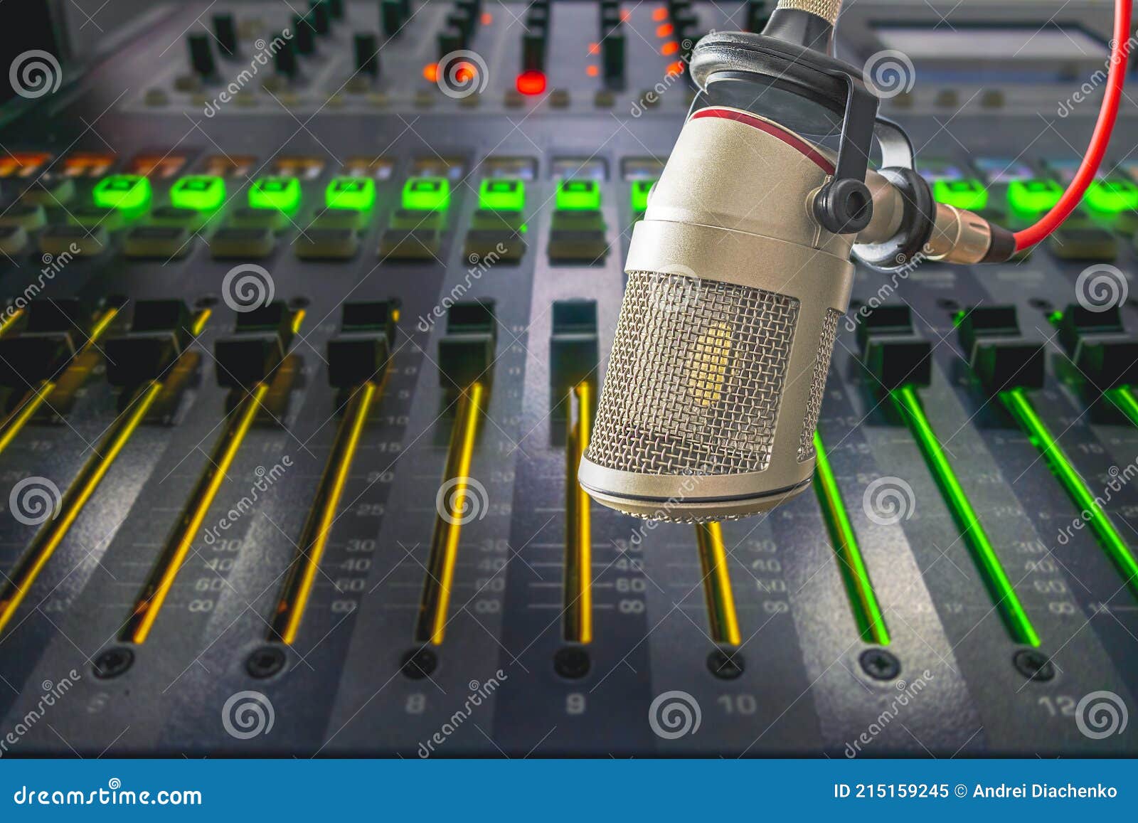 Professional Microphone, Sound Mixer Stock Image - Image of equipment ...