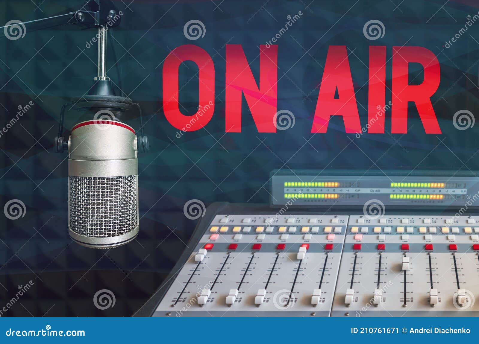 Professional Microphone in Studio Stock Image - Image of music, voice ...